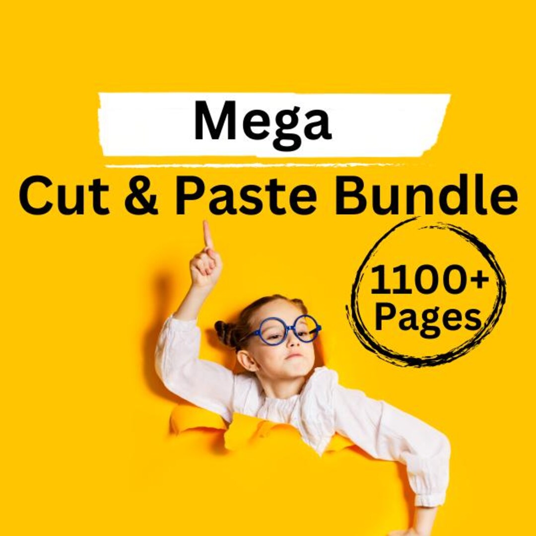 Mega Cut & Paste Bundle - 1000+ Kids Crafts - Farm, Animals, Shapes ...
