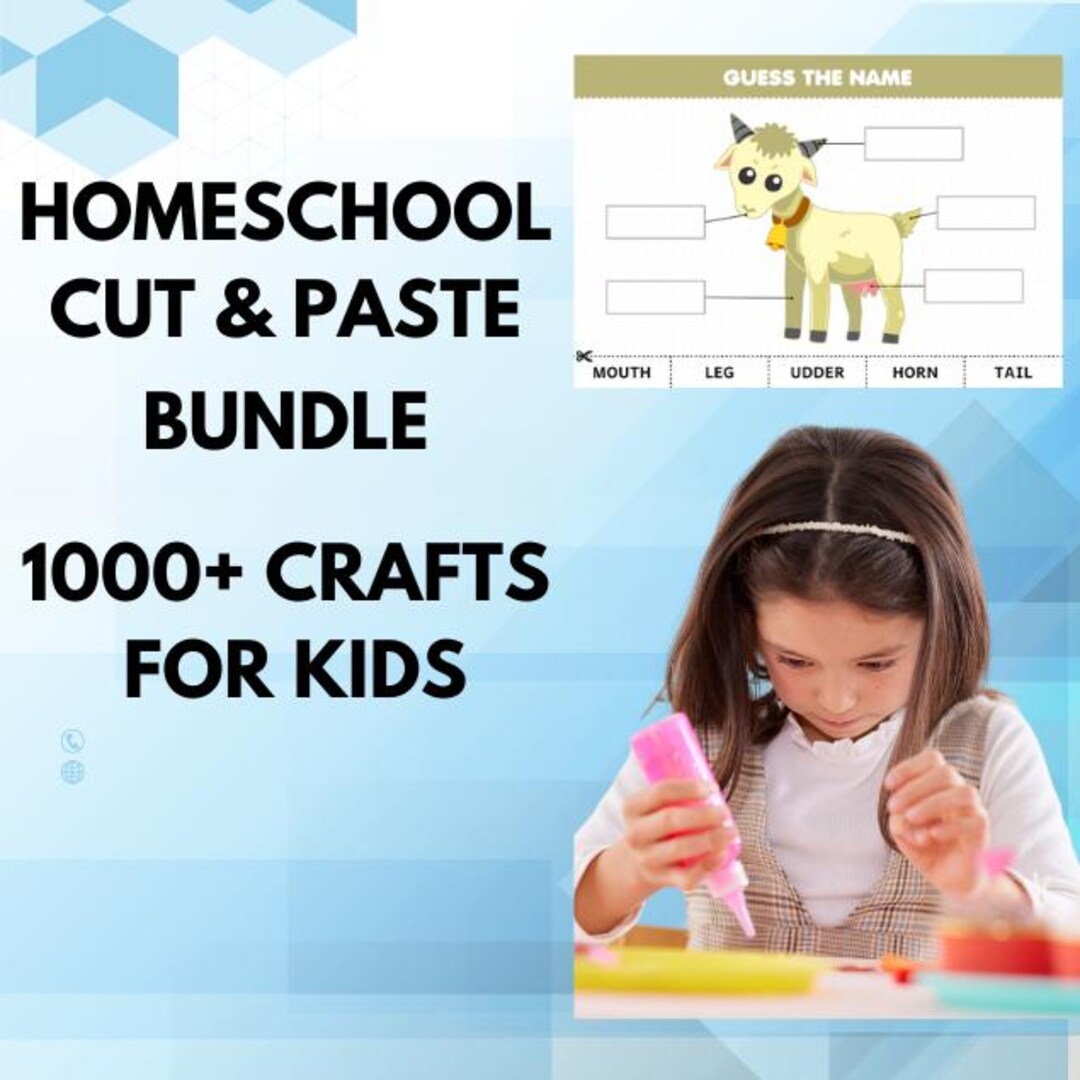 Homeschool Cut & Paste Bundle - 1000+ Crafts for Kids - Scissor Skills ...