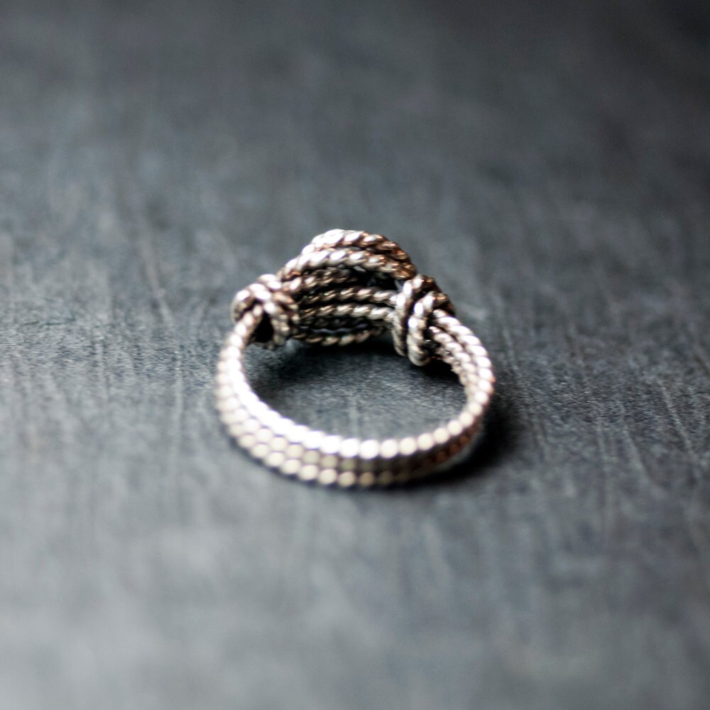 Sterling Silver Twist Rosette Ring orion - Etsy