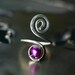 Purple Pearl Toe Ring Argentium Silver Spiral Wirework Freshwater Pearl ...