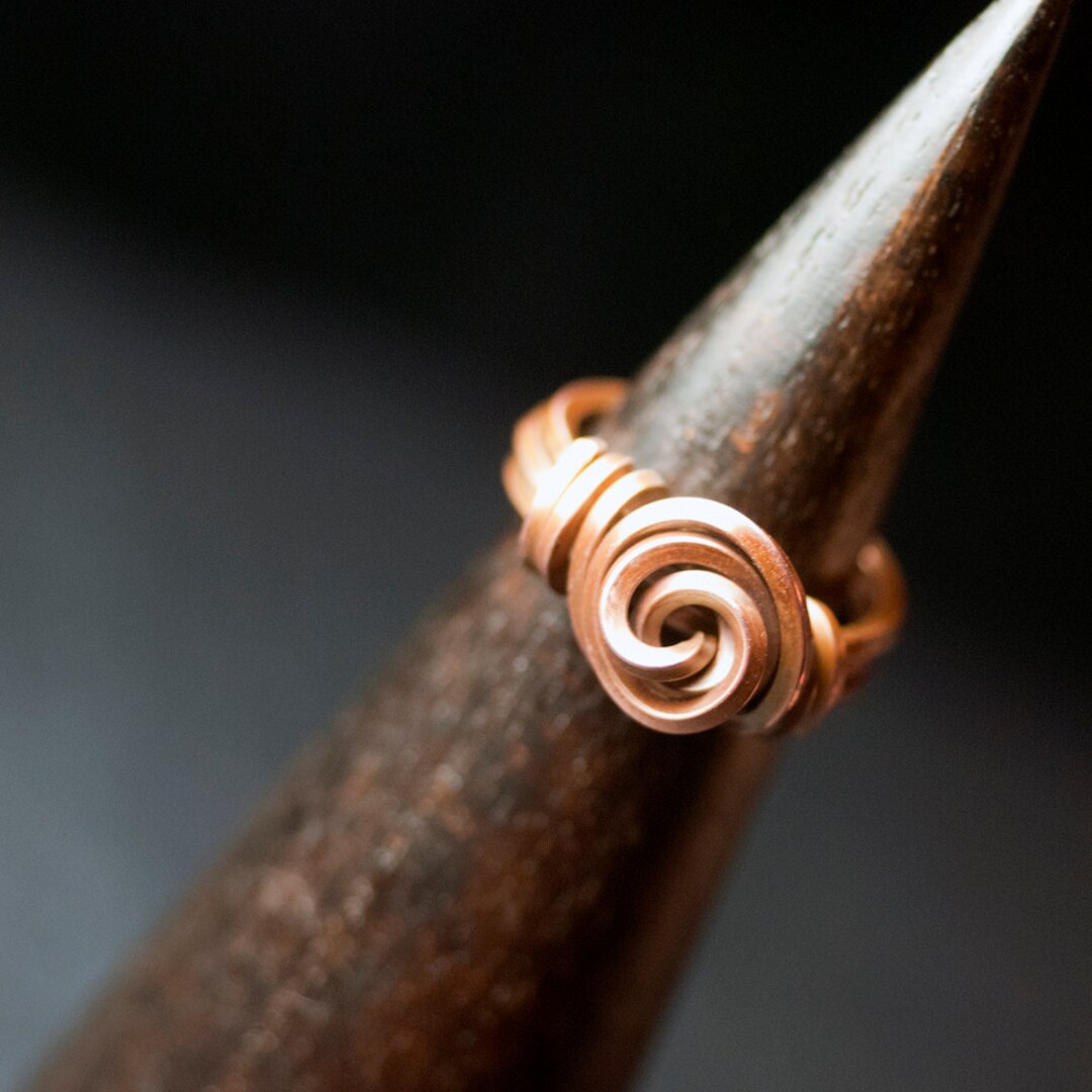 Copper Square Wire Rosette Ring - "summer Dunes" - Etsy
