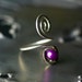 Purple Pearl Toe Ring Argentium Silver Spiral Wirework Freshwater Pearl ...