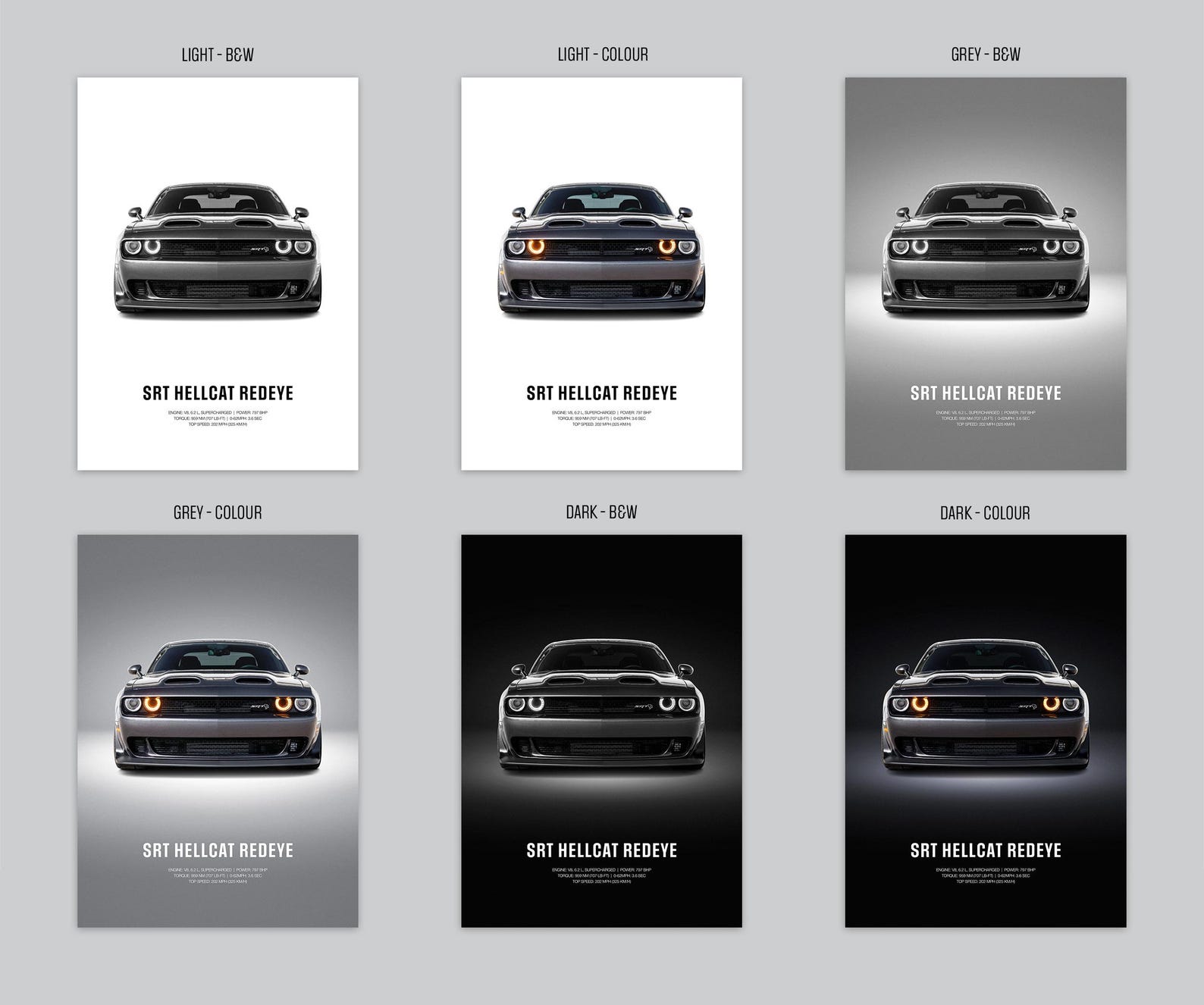 Challenger SRT Hellcat Redeye - Car Poster Print | Automotive Wall Art ...