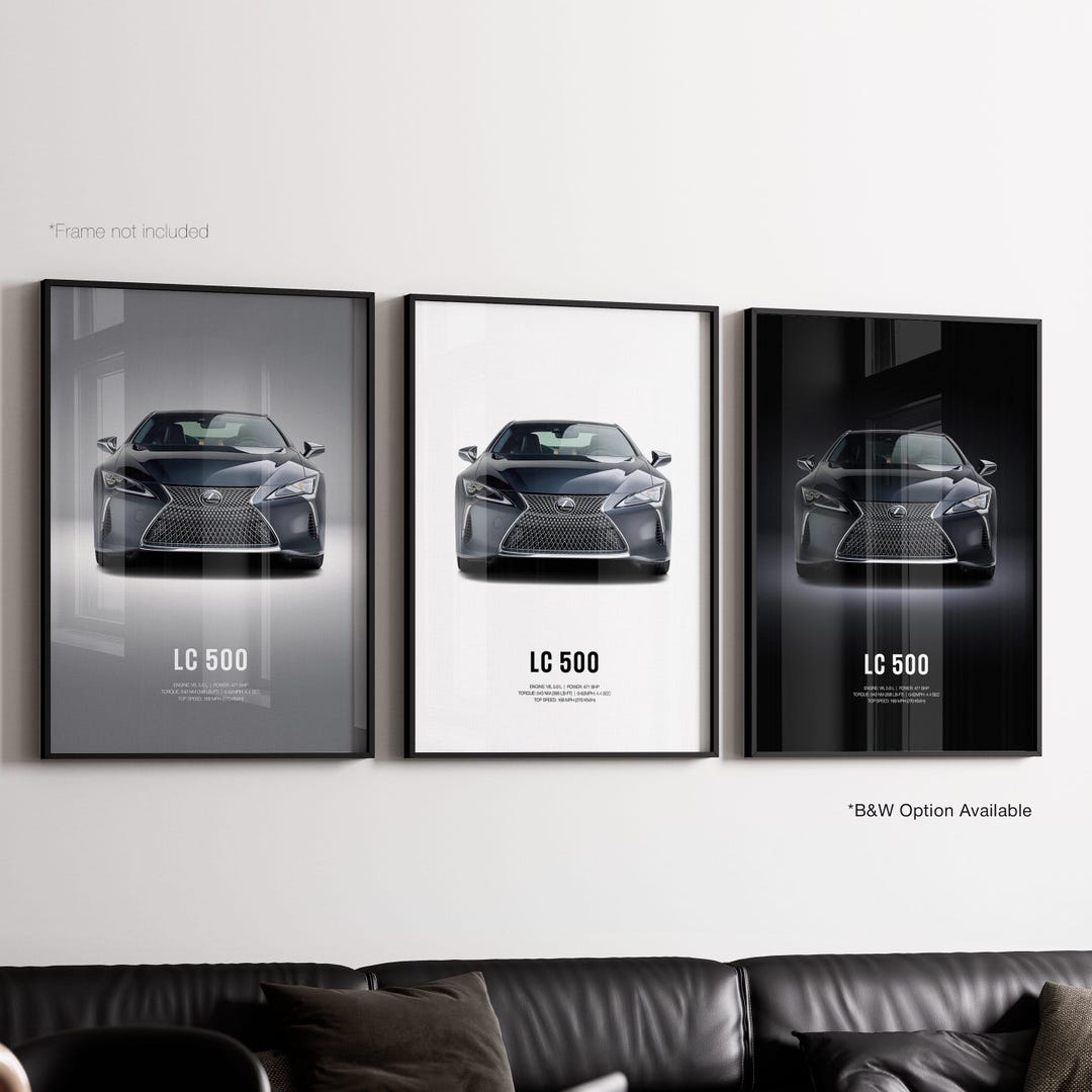 Lexus LC500 - Car Poster Print | Automotive Wall Art | Car Lover Gift ...