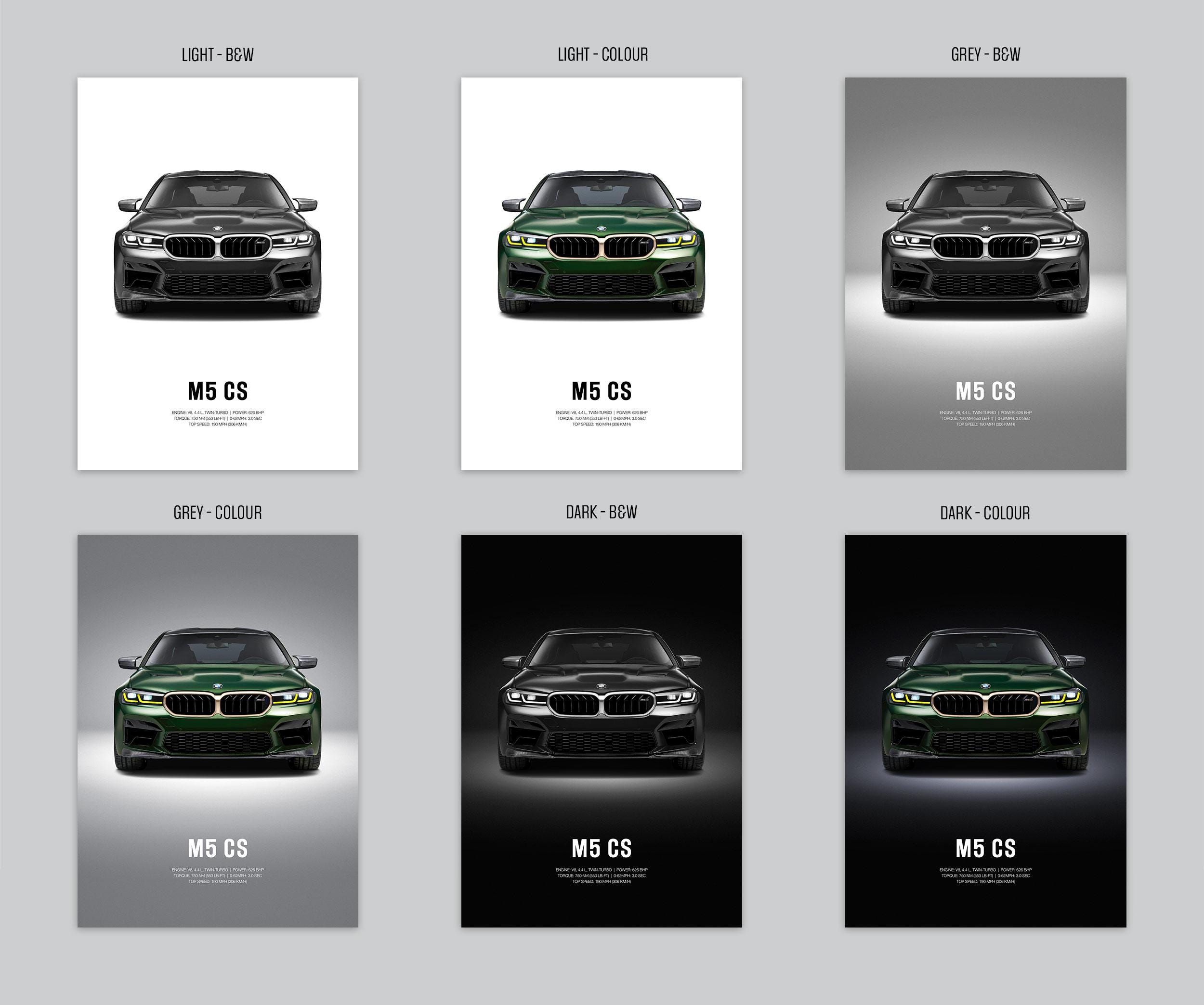 BMW M5 CS F90 - Car Poster Print | Automotive Wall Art | Car Lover Gift ...