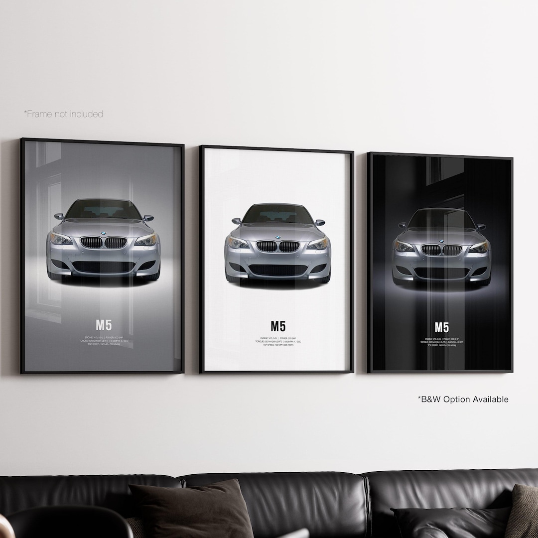 BMW M5 E60 - Car Poster Print | Automotive Wall Art | Car Lover Gift ...
