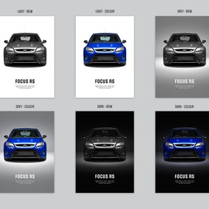 Ford Focus RS Mk2 - Car Poster Print | Automotive Wall Art | Car Lover ...