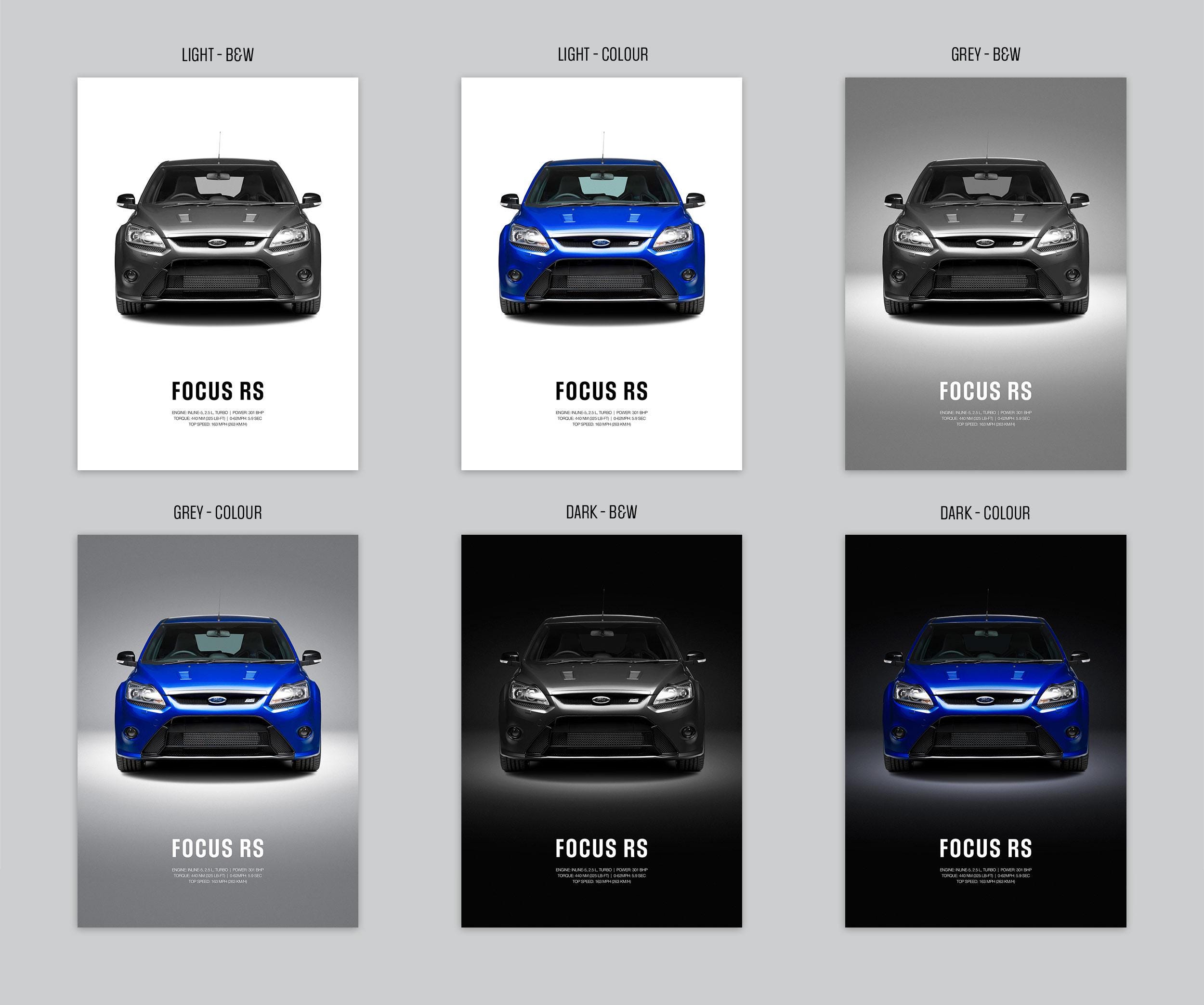 Ford Focus RS Mk2 - Car Poster Print | Automotive Wall Art | Car Lover ...