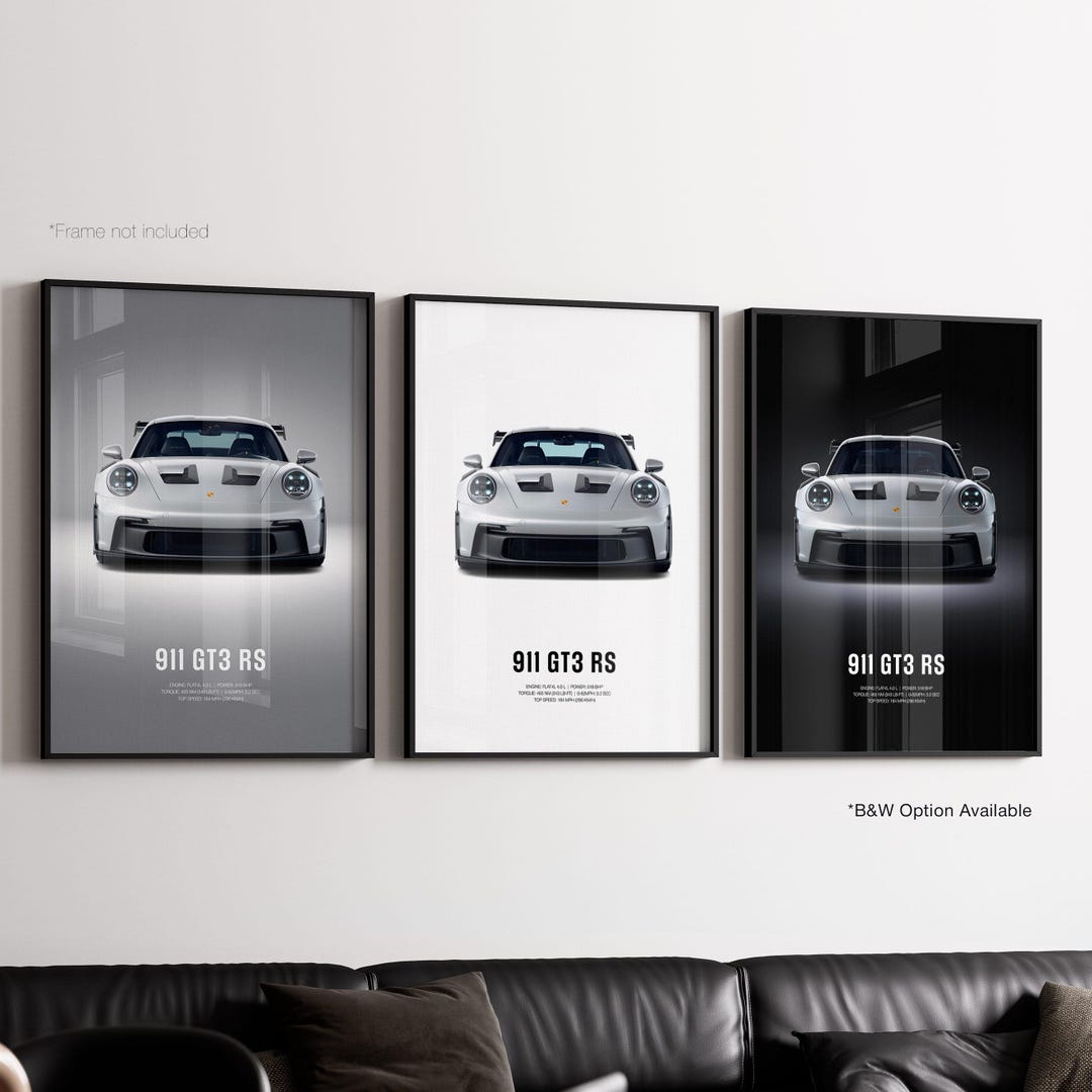 Porsche 911 GT3 RS (992) - Car Poster Print | Automotive Wall Art | Car ...
