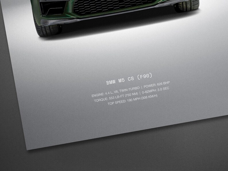 M5 CS F90 - Car Poster Print | Automotive Wall Art | Car Lover Gift ...