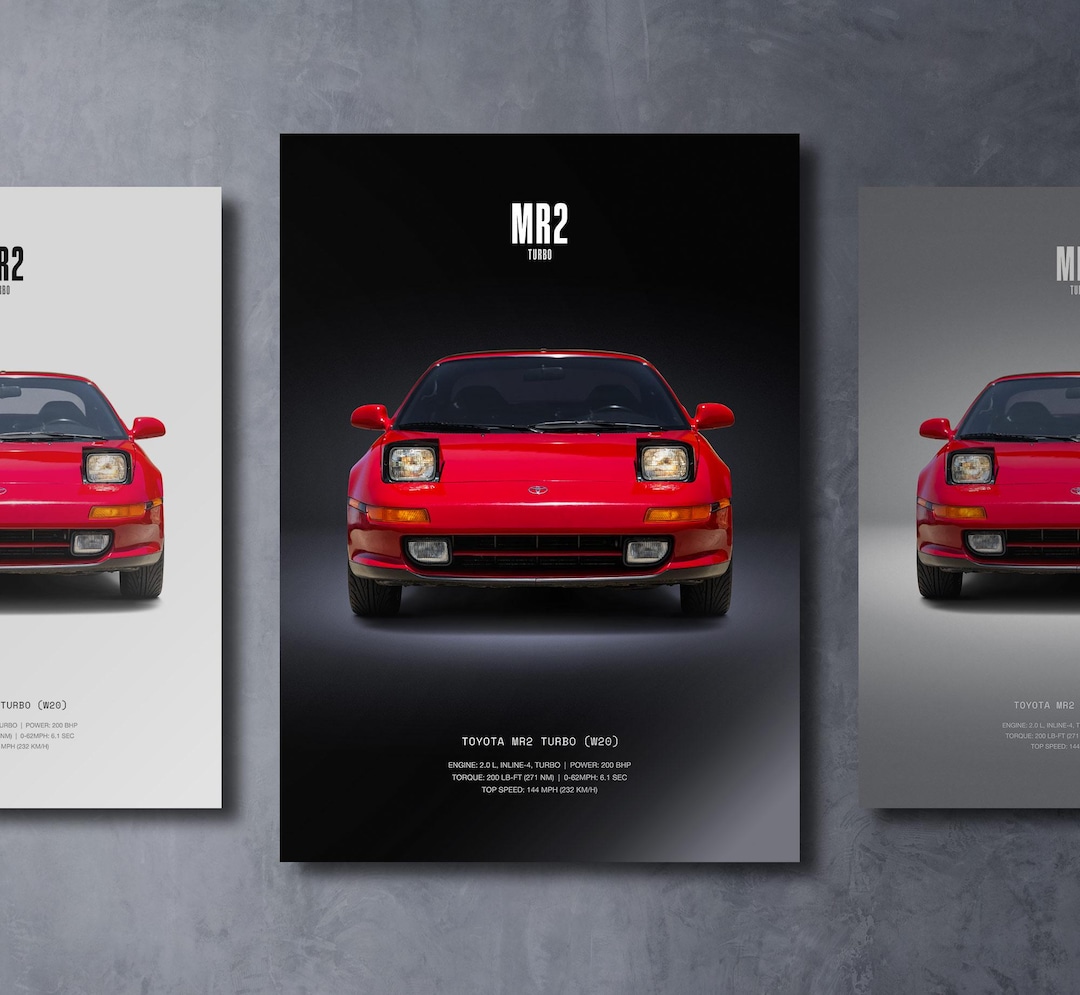 Toyota MR2 Turbo Mk2 - Car Poster Print | Automotive Wall Art | Car ...