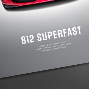 Ferrari 812 Superfast - Car Poster Print | Automotive Wall Art | Car ...