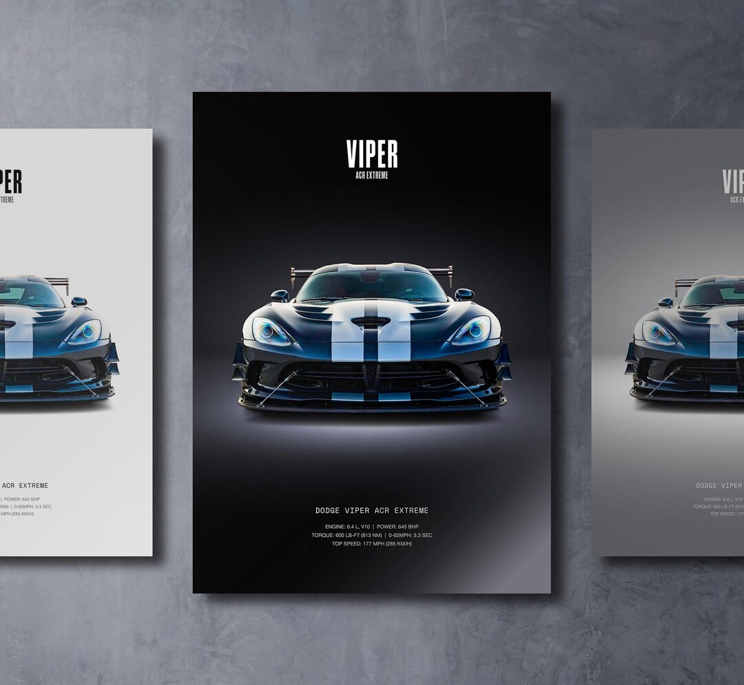 Viper ACR Extreme - Car Poster Print | Automotive Wall Art | Car Lover ...