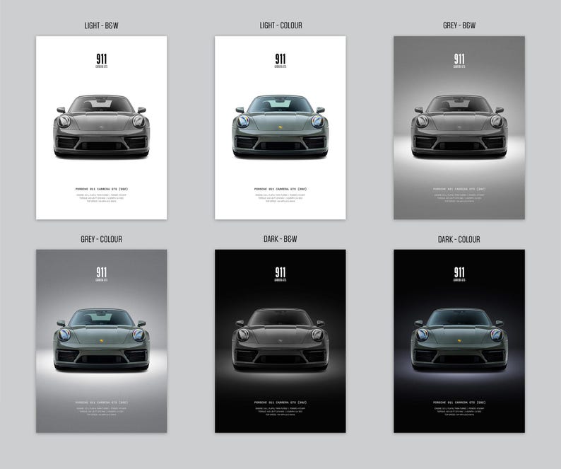 Porsche 911 GTS (992) - Car Poster Print | Automotive Wall Art | Car ...