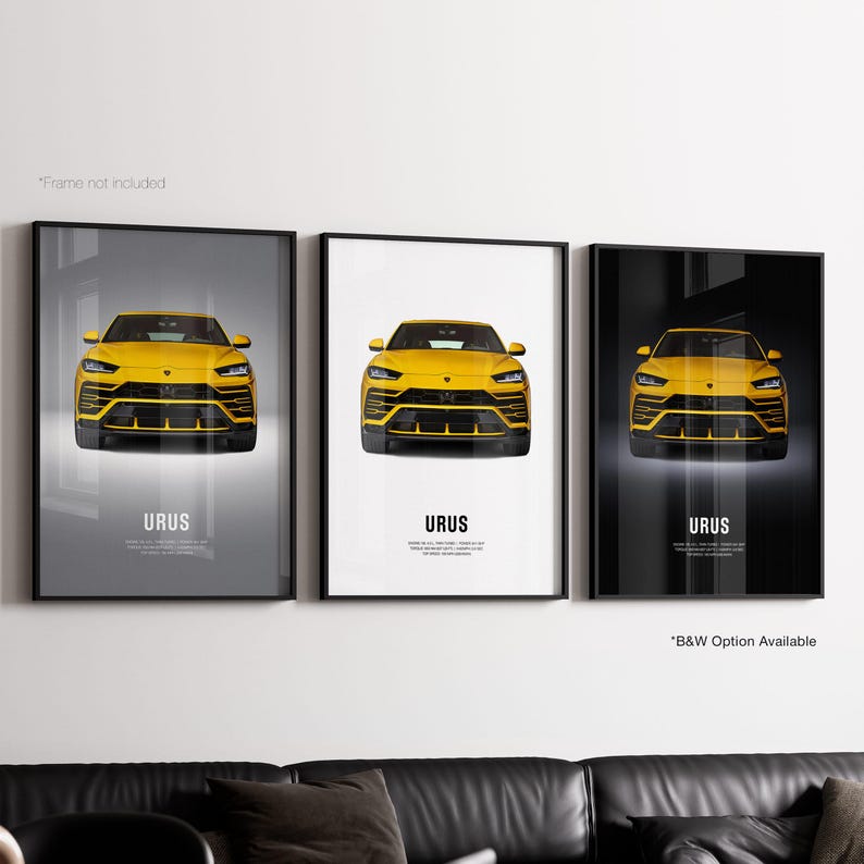 Lamborghini Urus - Car Poster Print | Automotive Wall Art | Car Lover ...