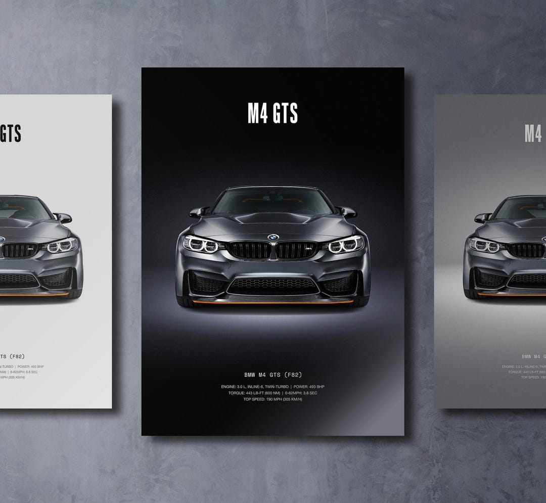 M4 GTS F82 - Car Poster Print | Automotive Wall Art | Car Lover Gift ...