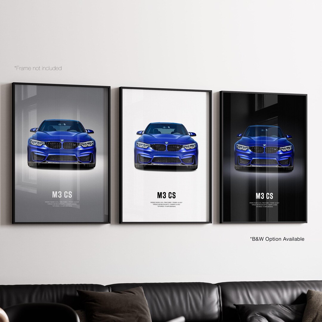 BMW M3 CS F80 - Car Poster Print | Automotive Wall Art | Car Lover Gift ...