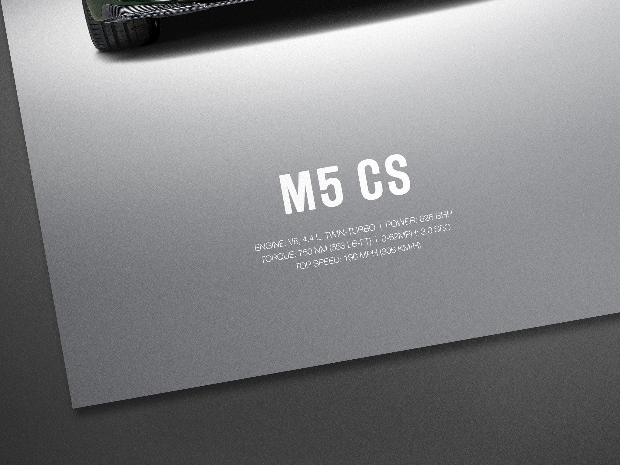 BMW M5 CS F90 - Car Poster Print | Automotive Wall Art | Car Lover Gift ...