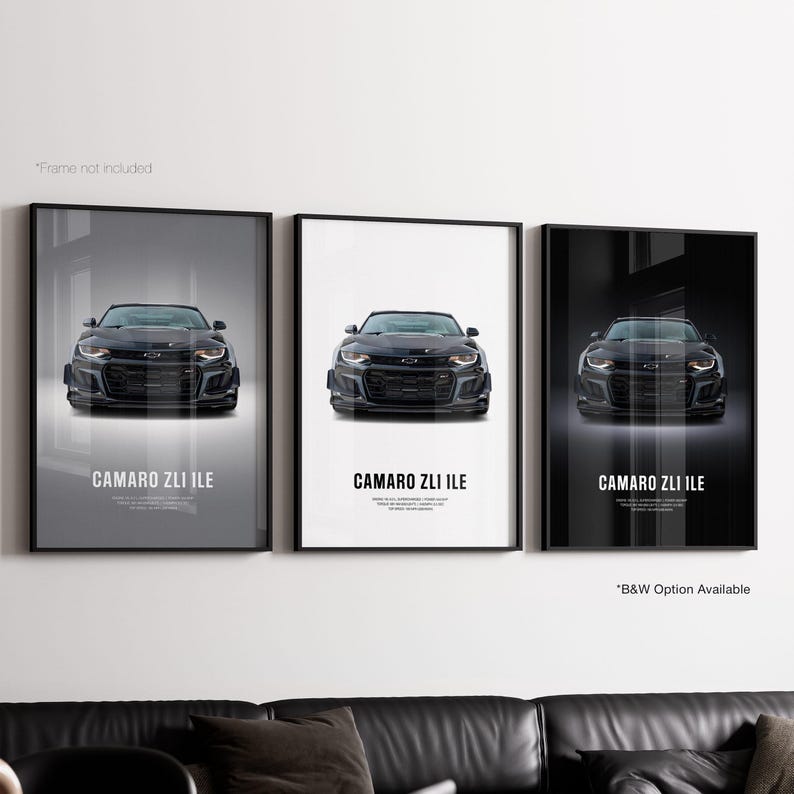 Chevrolet Camaro ZL1 1LE - Car Poster Print | Automotive Wall Art | Car ...