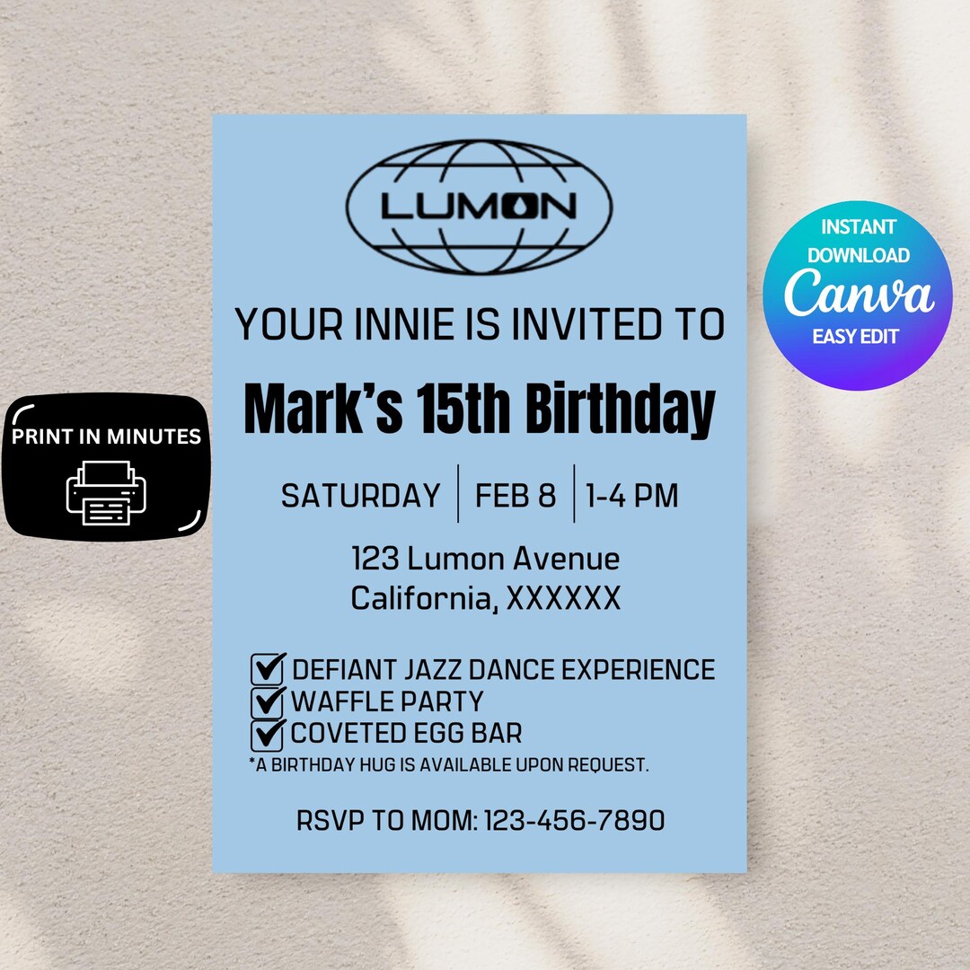 Editable Severance Birthday Invitation, Milchick Lumon Industries, Miss ...
