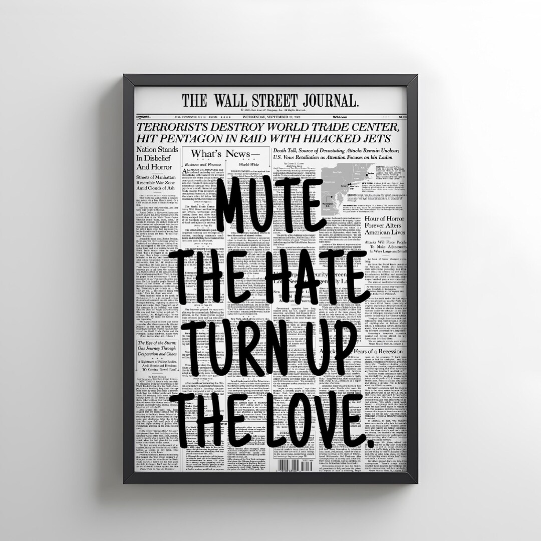 Retro Newspaper Print, Spread Positivity, Love and Diversity ...