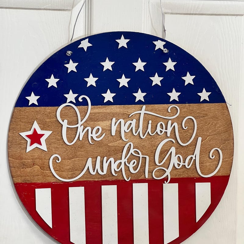 One Nation Under God Sign - Etsy