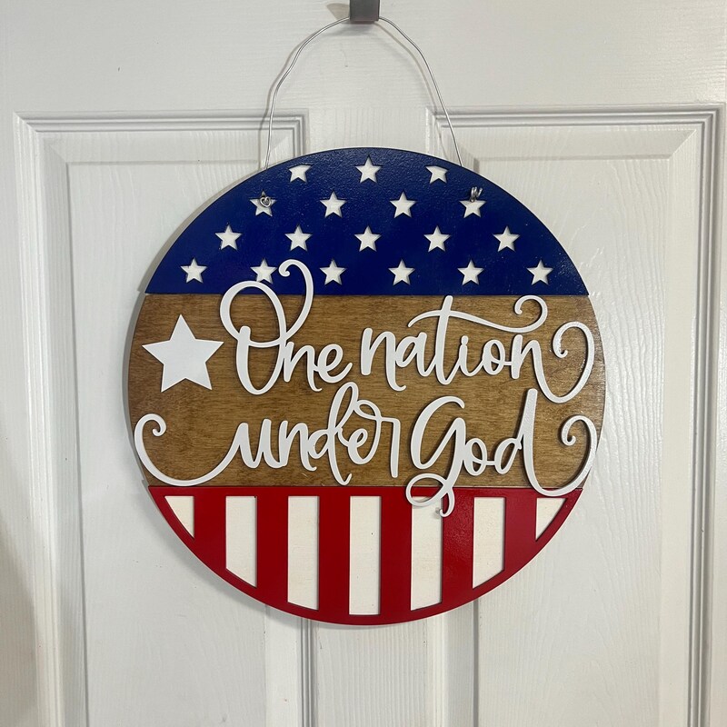 One Nation Under God Sign - Etsy