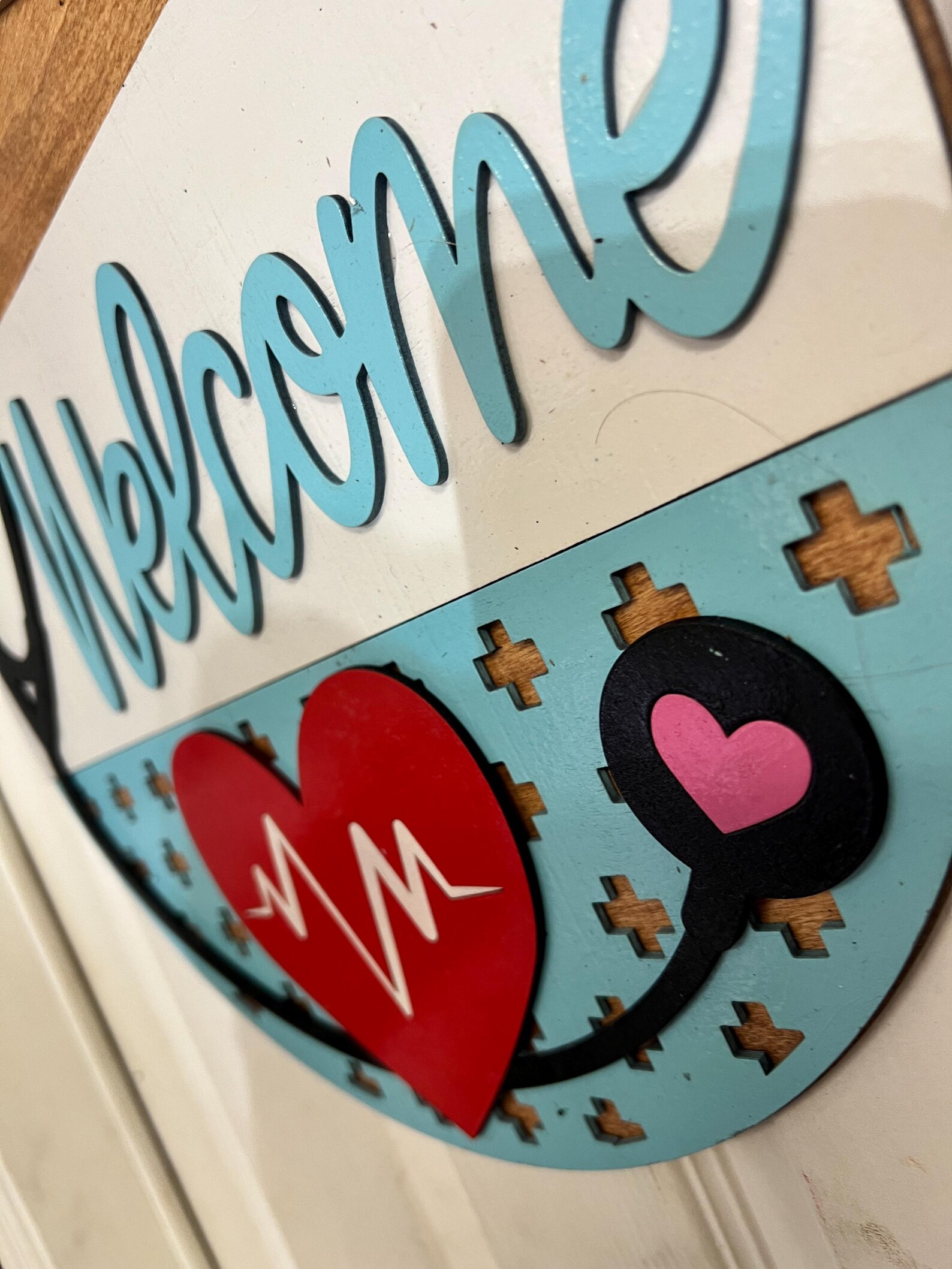 Medical Welcome Door Sign – Nurse Office Decor With Stethoscope ...