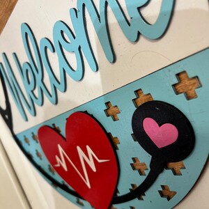 Medical Welcome Door Sign – Nurse Office Decor With Stethoscope ...