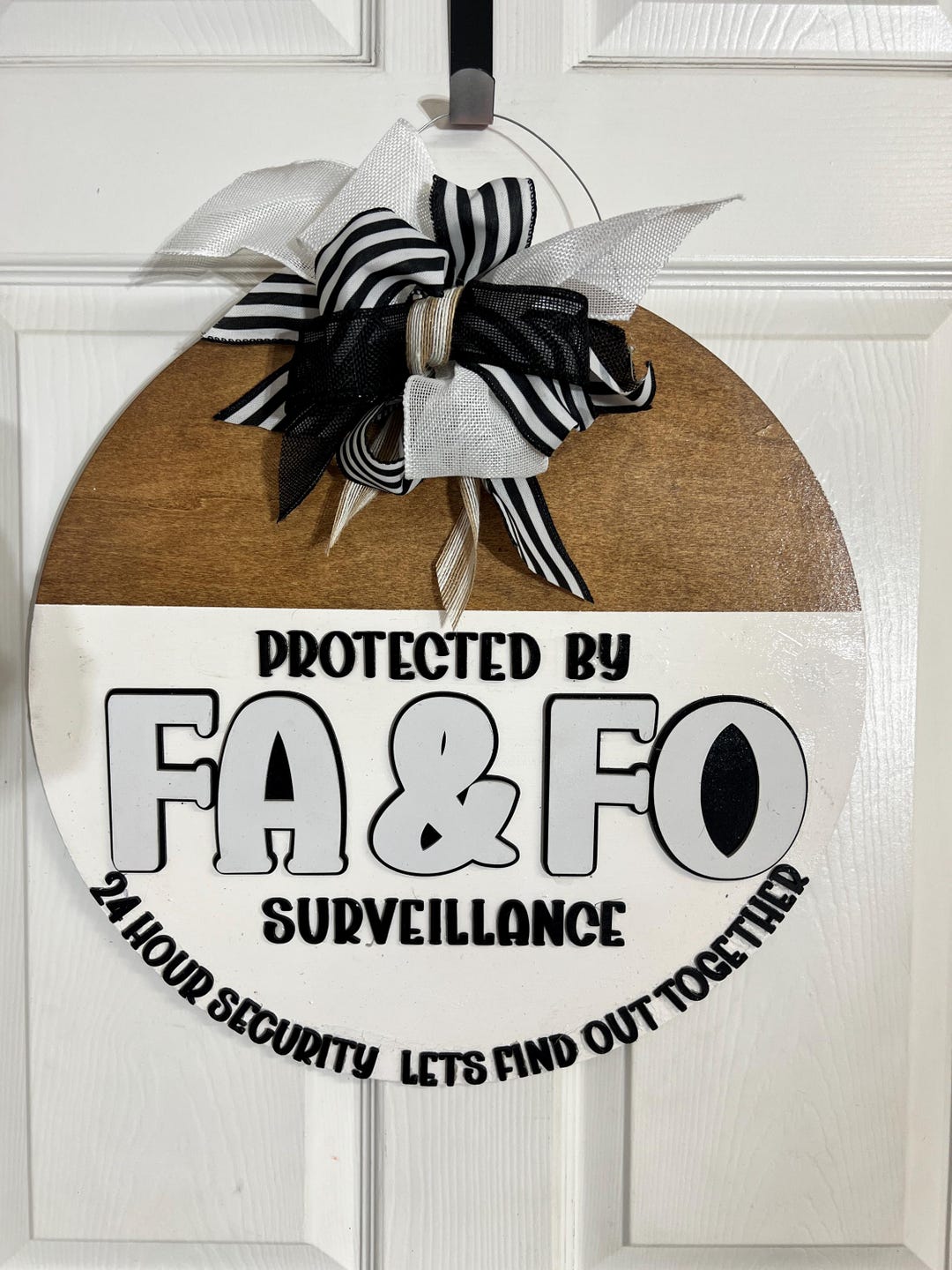 FA & FO Surveillance Door Sign – Funny Security Warning Sign | “let’s ...