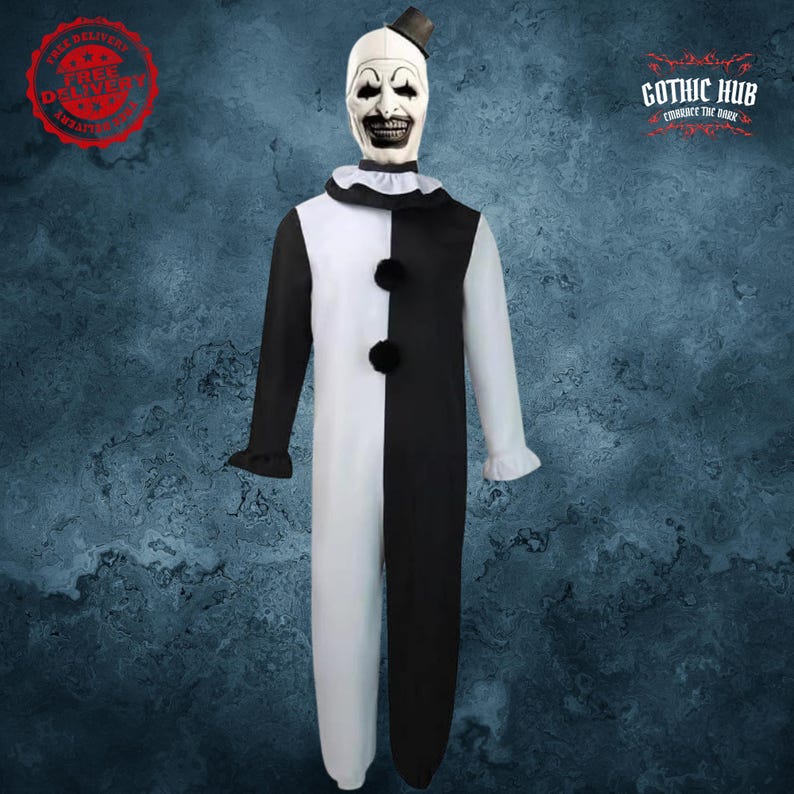 Art the Clown Costume: Terrifier Horror Jumpsuit - Adult Cosplay - Etsy