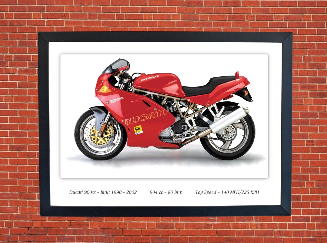 Ducati Motorbike Posters, Ducati 900SS Motorcycle Posters, Vintage ...