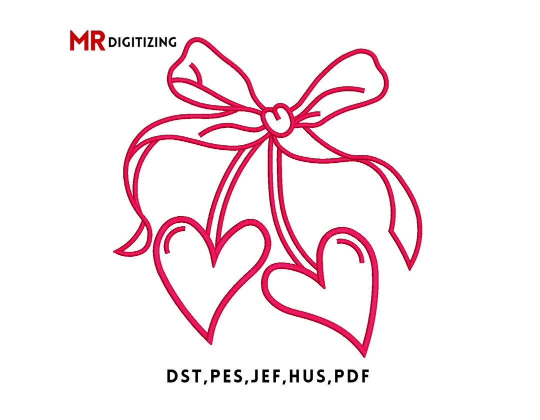 Bow Applique Embroidery Design, Bow Embroidery File, Cute Bow ...