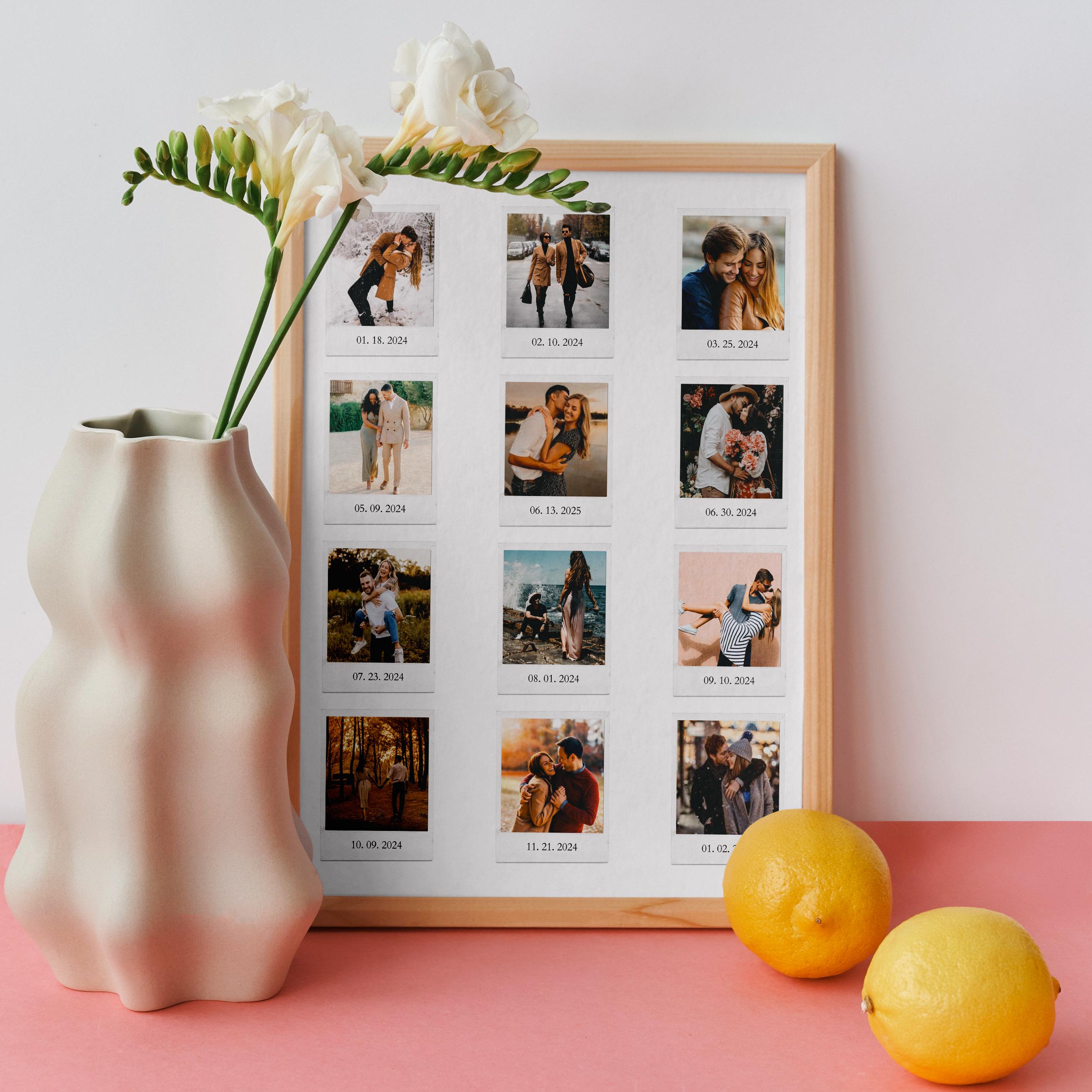 Custom Polaroid Photo Frame Collage. Wall Art, Gift for Wedding ...