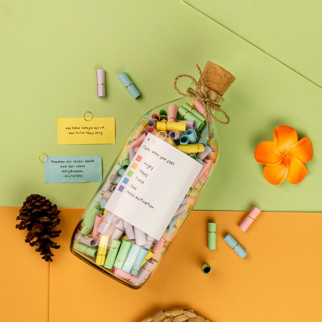 Jar of Mood Wish in Jar / Letter in a Bottle / Message in a Bottle ...