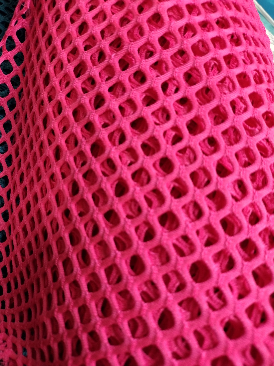 1 Yard Hot Pink Fish Net Good Stretch - Etsy