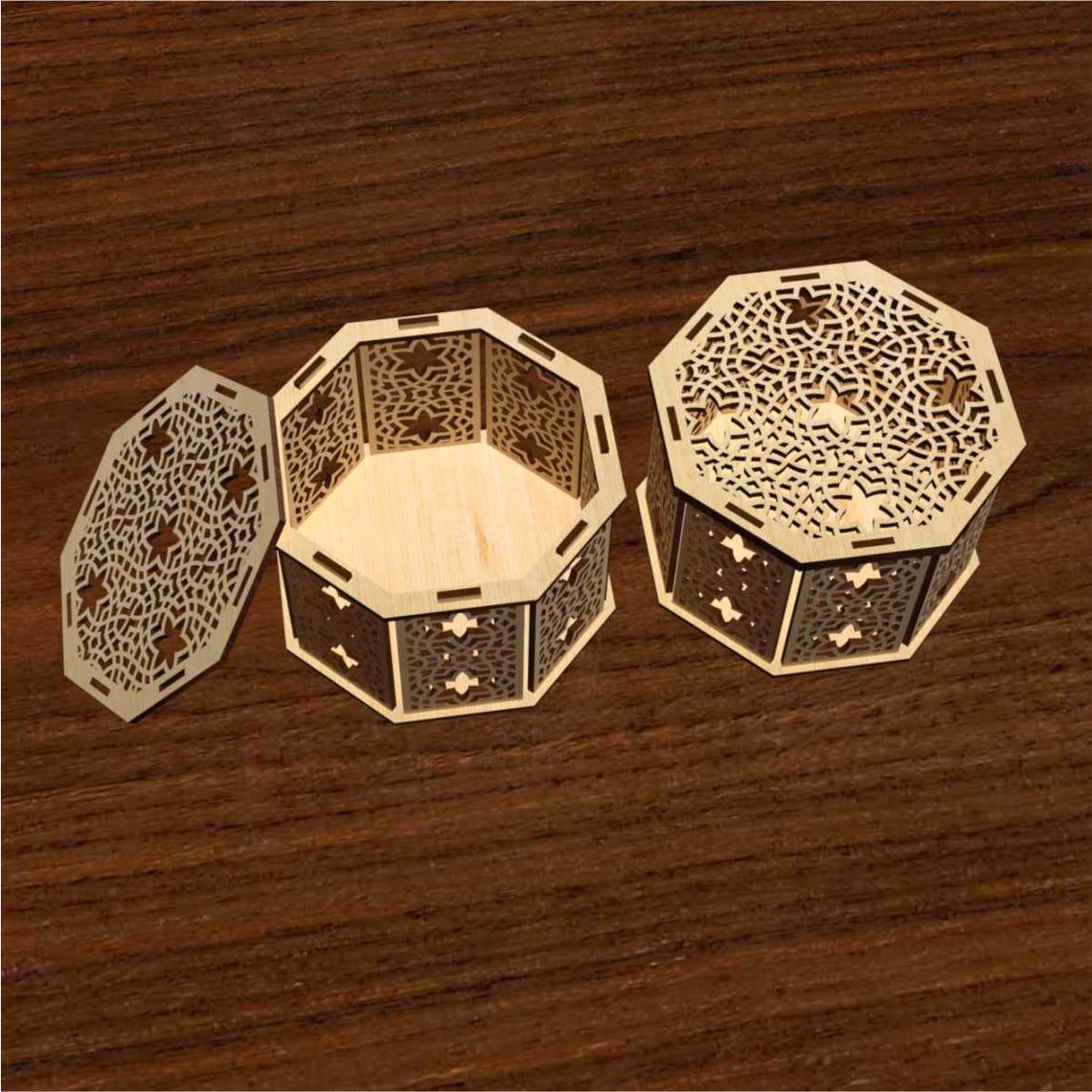 Custom Wooden Gift Box - Laser Cut Floral Design With Luxe Storage ...