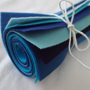 9x12 Wool Felt Sheets - the Ocean Collection - 8 Sheets of Blue Felt - Etsy