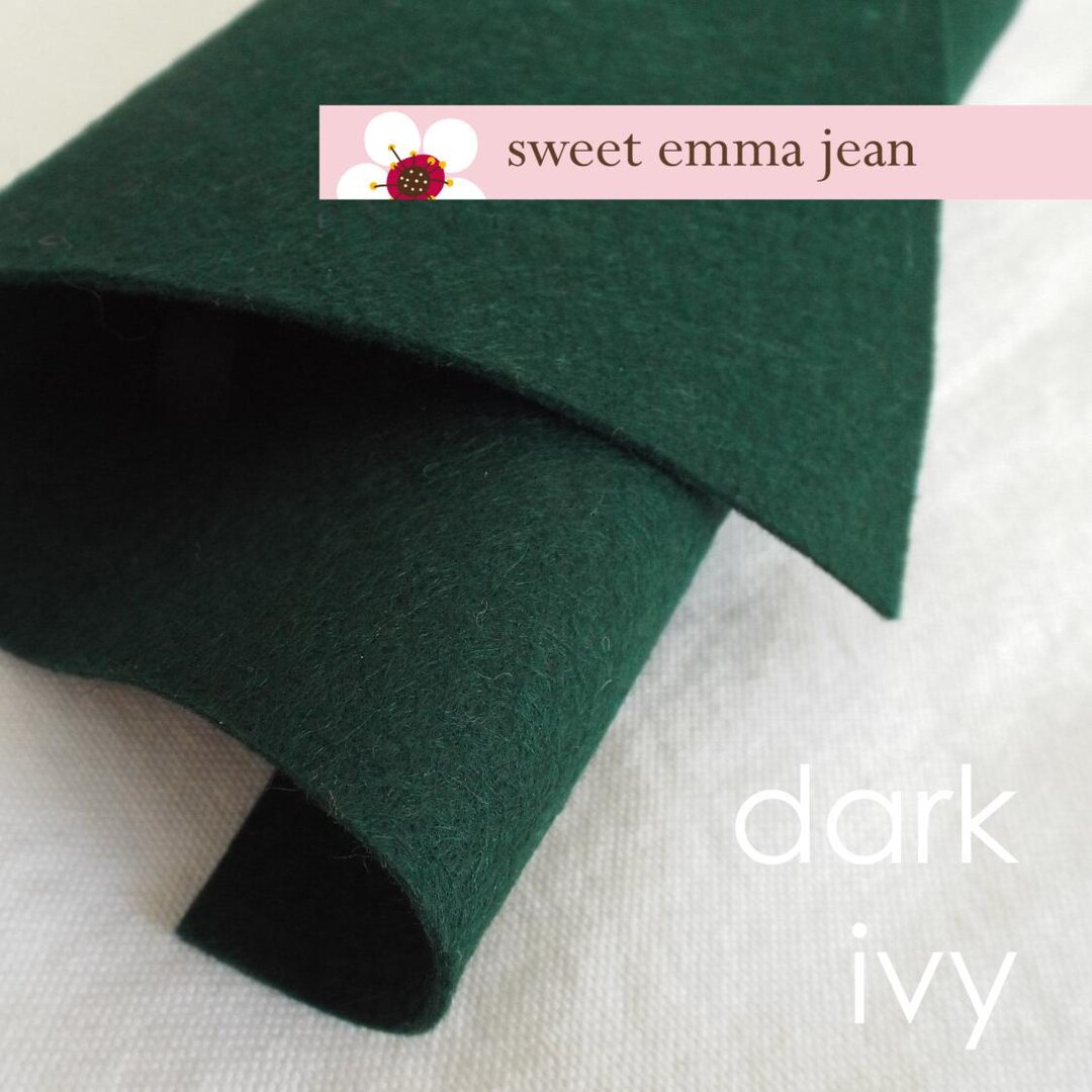 Dark Ivy Wool Blend Felt – Craft Fabric, 1 Yard Cut - Etsy