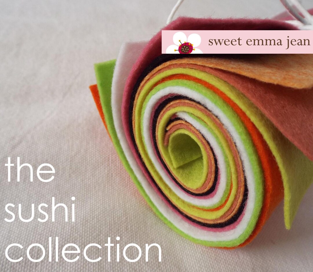 Wool Blend Felt Sheets: the Sushi Collection, 9x12, 8 Colors - Etsy