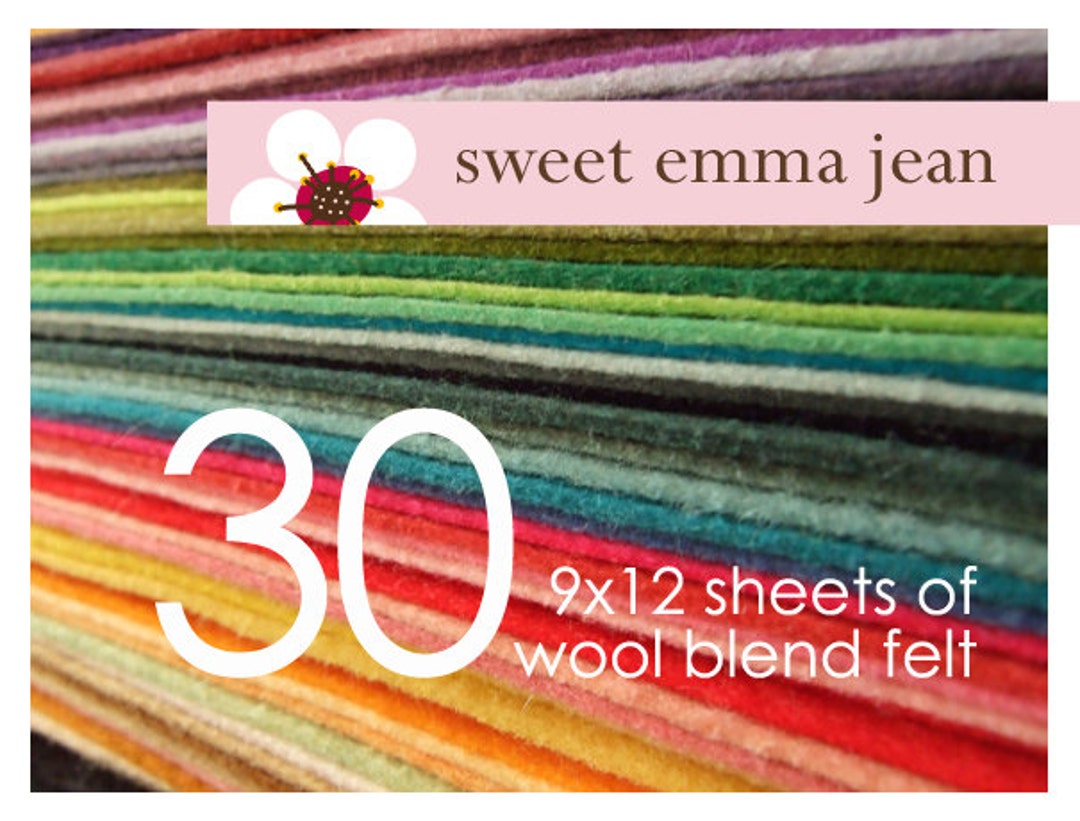 Wool Felt Sheets Choose Any Thirty 30 Merino Wool Blend Felt - Etsy