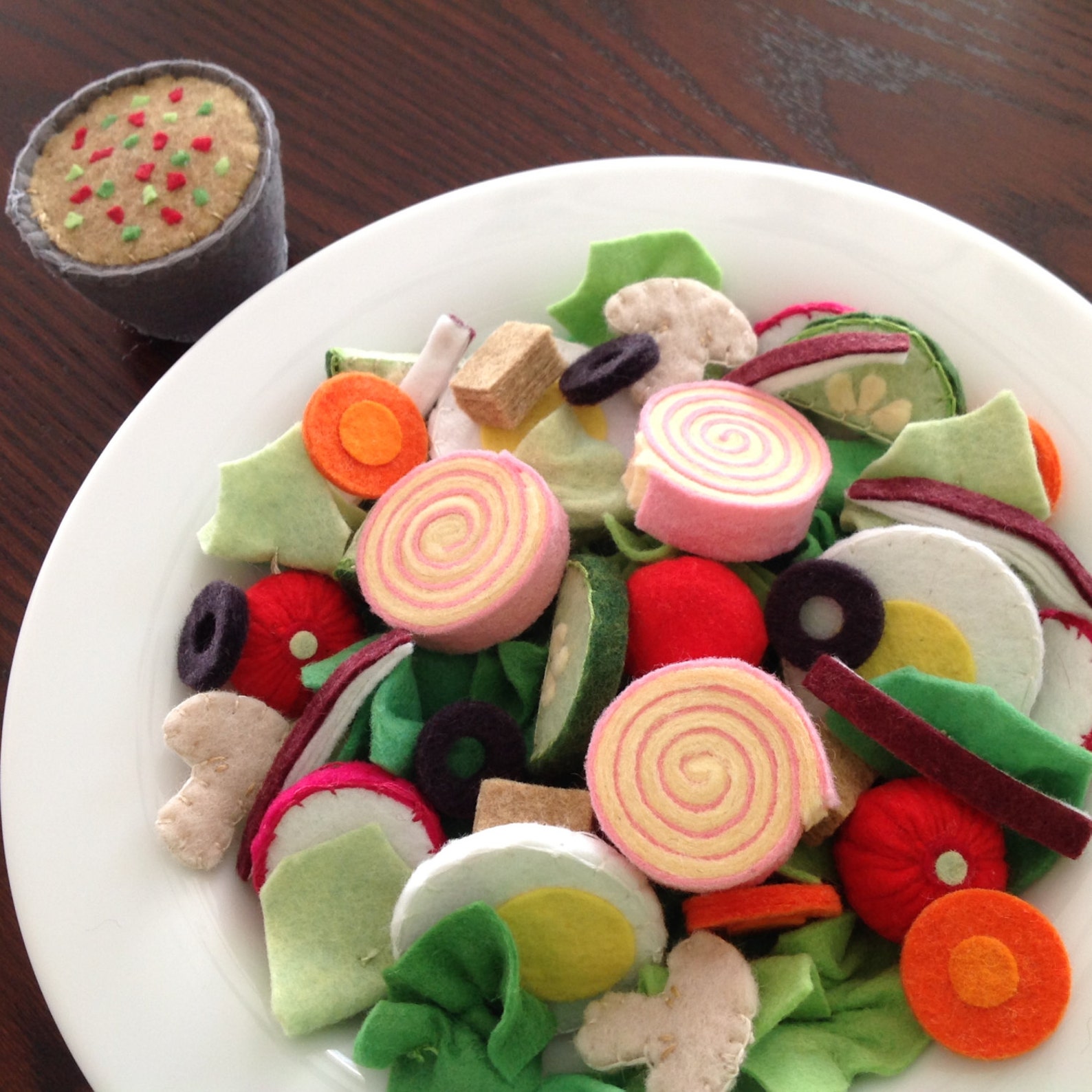 Felt Salad Play Food Pattern - DIY Chef's Salad Set (PDF) - Etsy