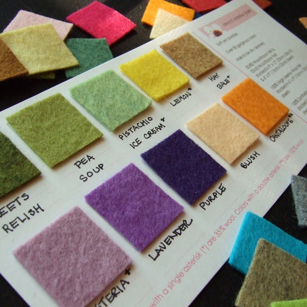 Felt Swatches - Etsy