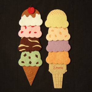 Sewing Pattern - Felt Ice Cream Cone Chore Chart - DIY Felt Tutorial - Etsy