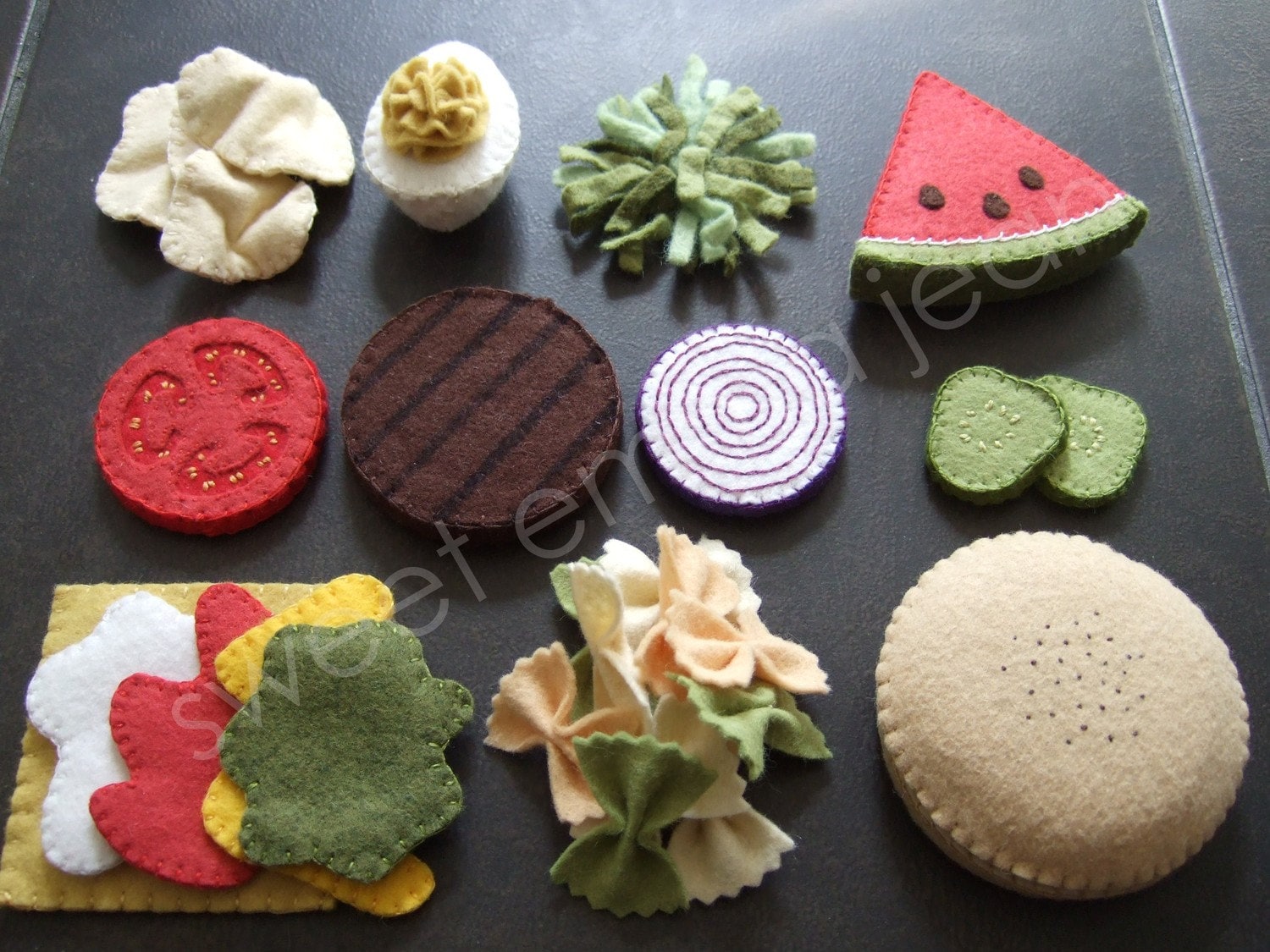 Felt Food Summer Cookout Set Sewing Pattern PDF - Etsy Canada