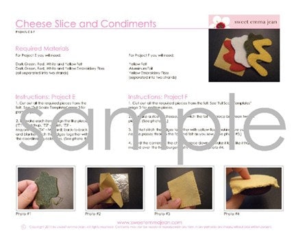 Felt Food - Summer Cookout Set - Sewing Pattern PDF - Etsy Canada