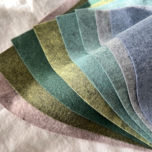 Earthy Heather Wool Blend Felt Sheets: 9x12 Craft Supply, 8 Colors - Etsy