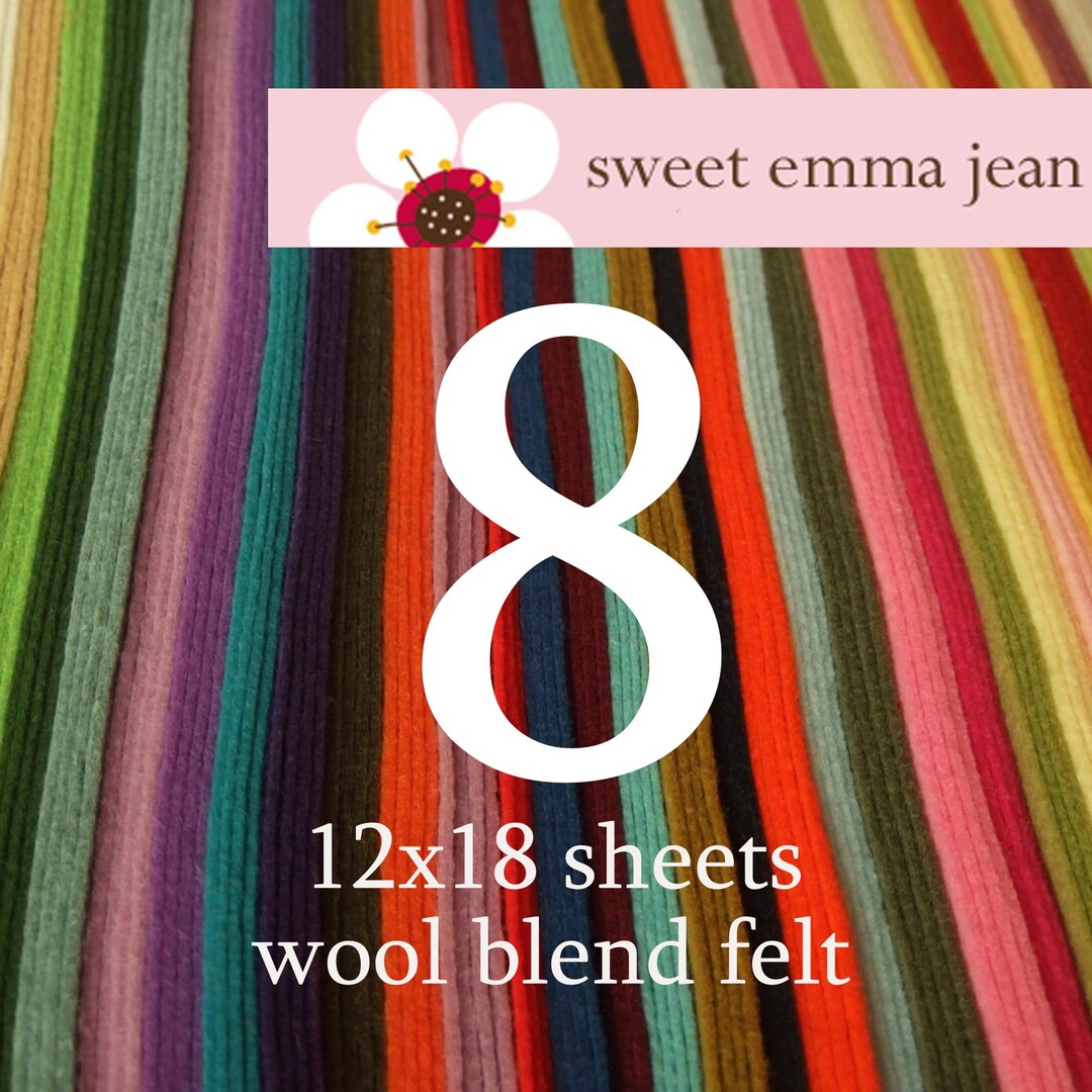 Wool Blend Felt Sheets 12x18 - Choose Any Eight Colors - Etsy