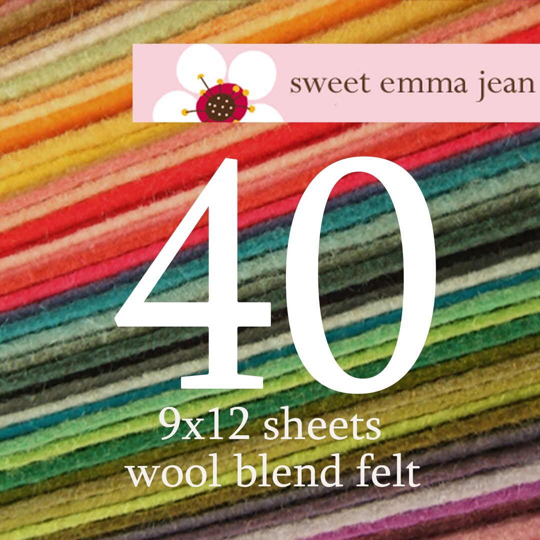 Merino Wool Blend Felt Sheets: Choose Any 40 Colors - Etsy