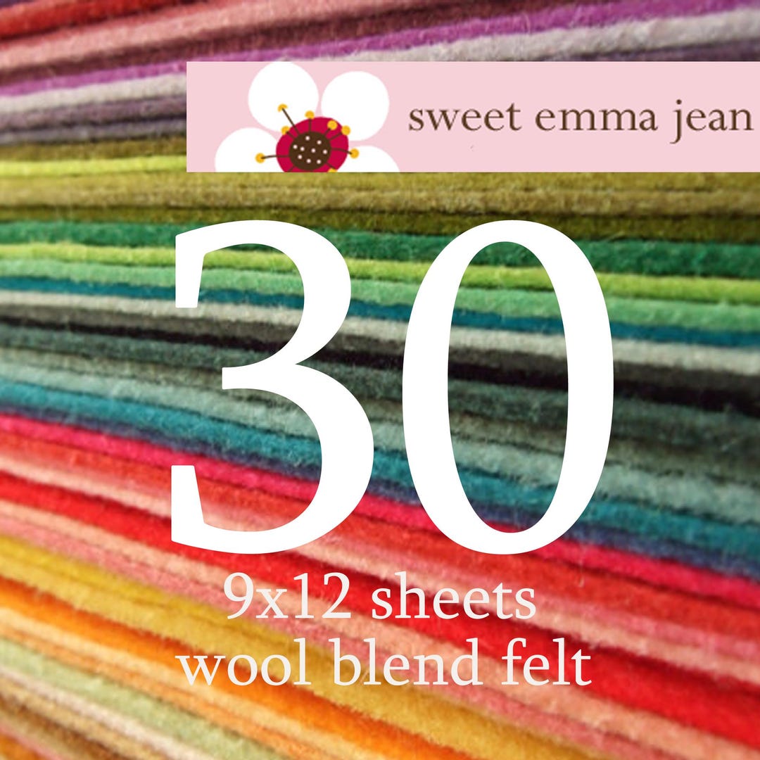 Merino Wool Blend Felt Sheets - 30 Pack, You Pick the Colors - Etsy